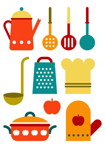 Kitchen symbols Royalty Free Vector Image - VectorStock