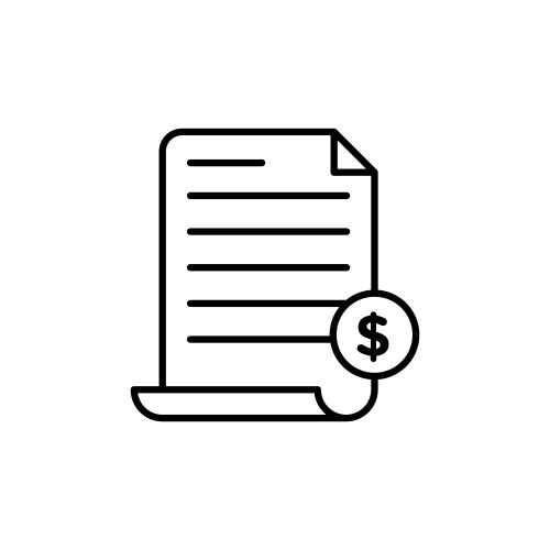Invoice icon set on white background Royalty Free Vector