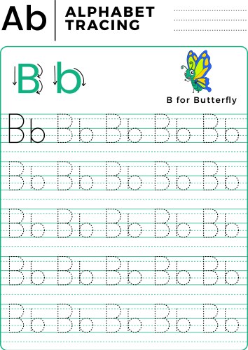 Alphabet Tracing B Vector Images (over 380)