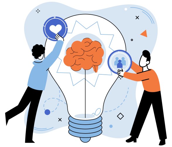 Thinking differently Royalty Free Vector Image