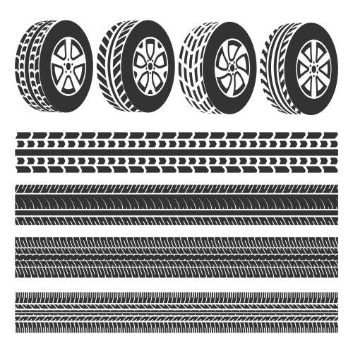 Tire tread patterns Royalty Free Vector Image - VectorStock