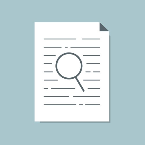 Ocr magnifying glass document scan banner Vector Image