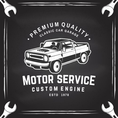 Auto service logo emblems badges Royalty Free Vector Image