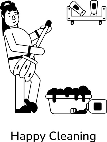 Happy cleaning Royalty Free Vector Image - VectorStock