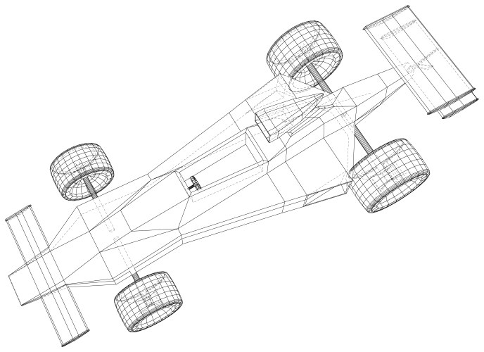 Racing car wire-frame eps10 format Royalty Free Vector Image
