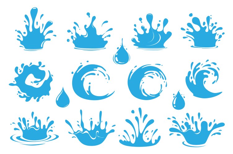 Water design elements Royalty Free Vector Image