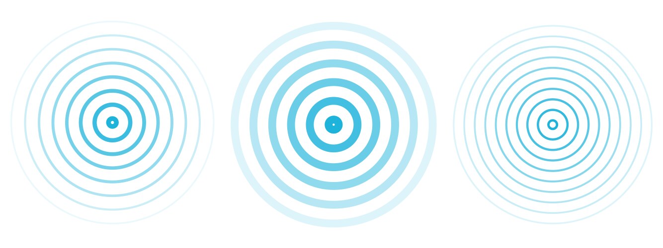 Seismic Ripple Circles - Earthquake Alert Vector Image