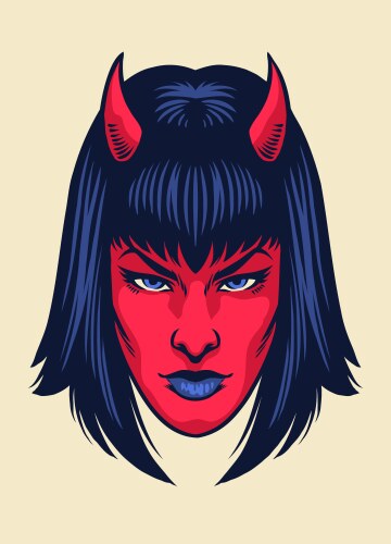 Devil rider Royalty Free Vector Image - VectorStock