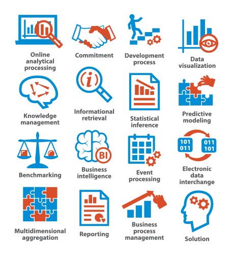 Business strategy icon Royalty Free Vector Image