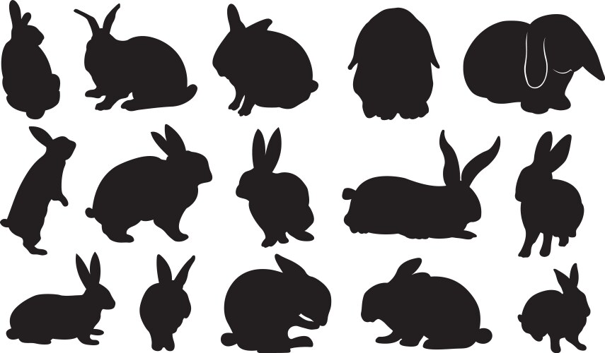Bunny Ears Silhouette Vector Images (over 5,900)