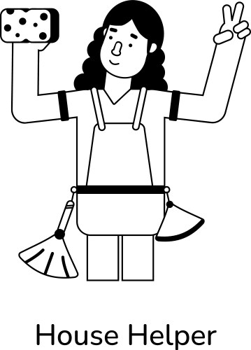 House helper Royalty Free Vector Image - VectorStock