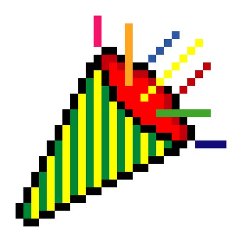 Pixel Art Confetti Streamer – Royalty-Free Vector | VectorStock