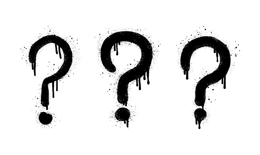 Set of spray painted graffiti question marks Vector Image