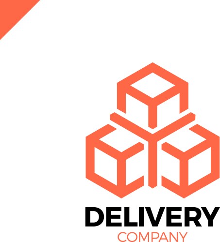 Shipping box logo Royalty Free Vector Image - VectorStock