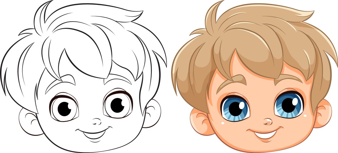 Smiling Face Line Drawing Vector Images (over 17,000)