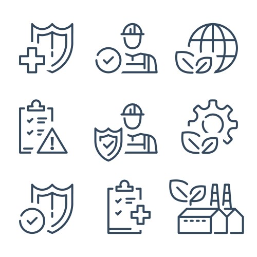 Health and safety signs Royalty Free Vector Image