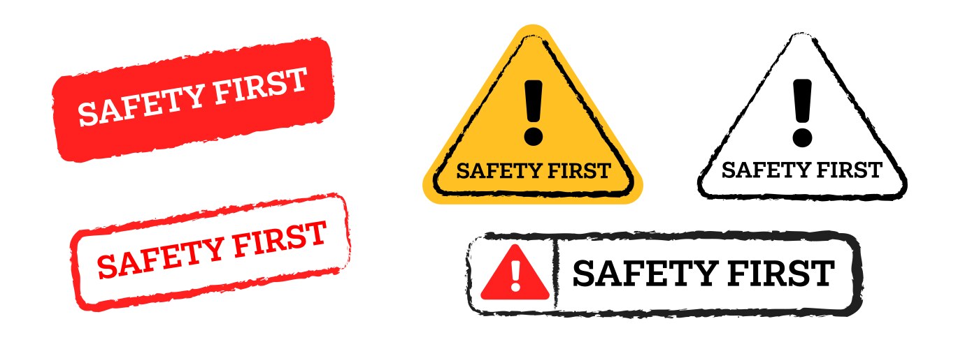 Safety first logo Vector Images & Graphics for Commercial Use | VectorStock
