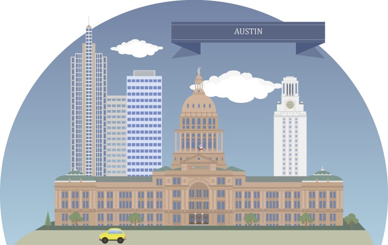 Austin texas skyline Vector Images & Graphics for Commercial Use ...