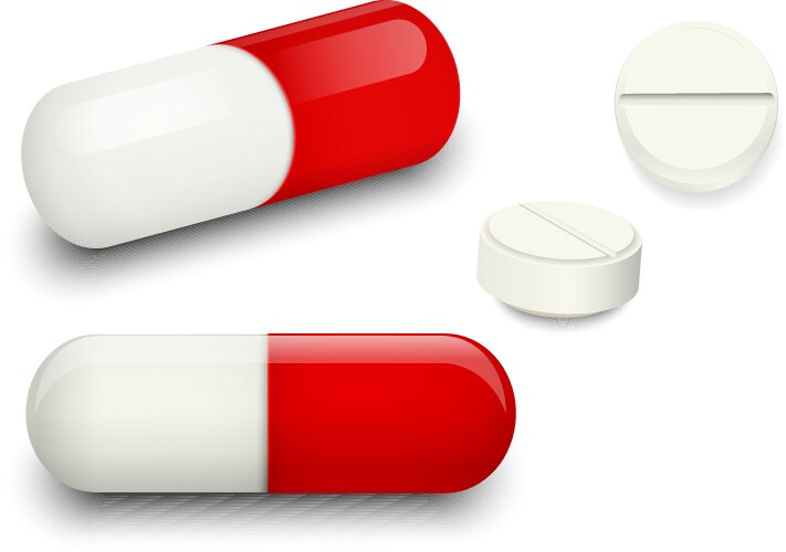 Medicine capsule Royalty Free Vector Image - VectorStock