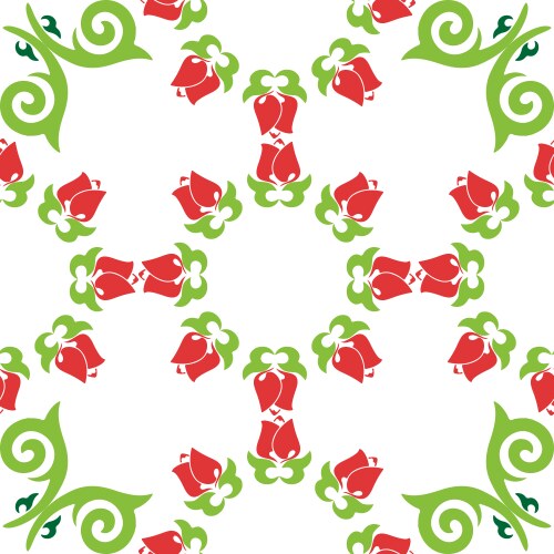 Floral pattern tatar native ornamental border Vector Image