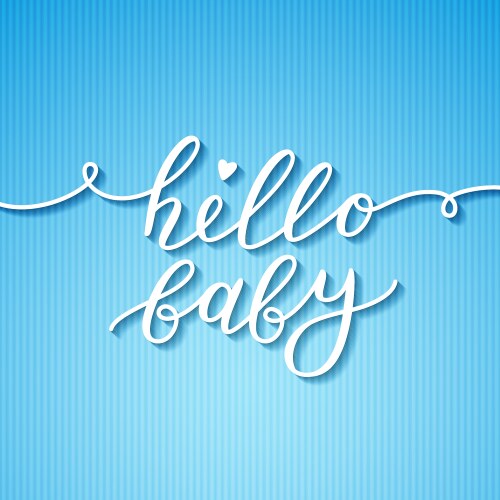 Hello baby lettering Royalty Free Vector Image