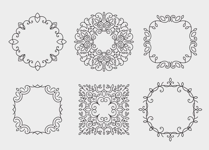 Vintage Monogram Frames Vector Images (over 100,000)