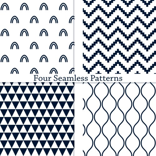 Graphic patterns set Royalty Free Vector Image