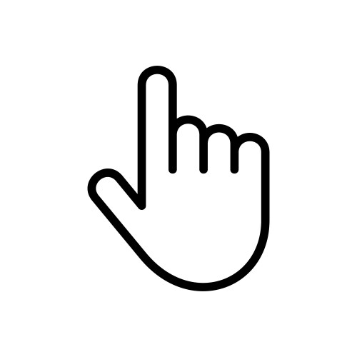 Human hand palm icon Royalty Free Vector Image
