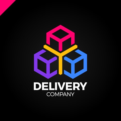 Shipping box logo Royalty Free Vector Image - VectorStock