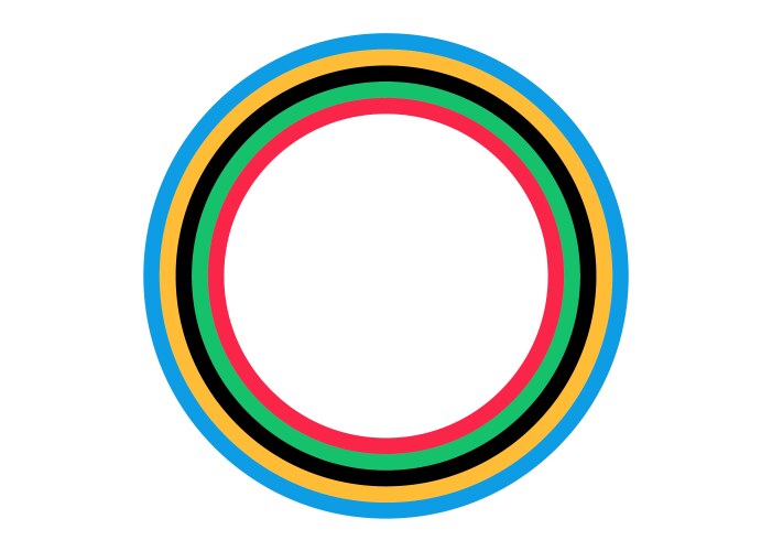 Olympics logo in ring icon olympic Royalty Free Vector Image