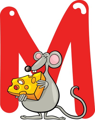 M for monkey Royalty Free Vector Image - VectorStock