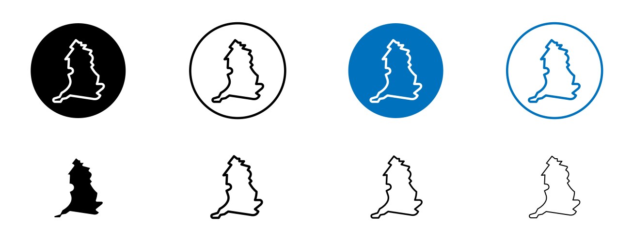 Map of england icon Royalty Free Vector Image - VectorStock