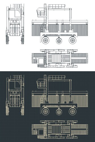 Straddle carrier Royalty Free Vector Image - VectorStock