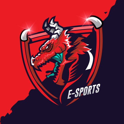 Tiger head for e-sports logo Royalty Free Vector Image