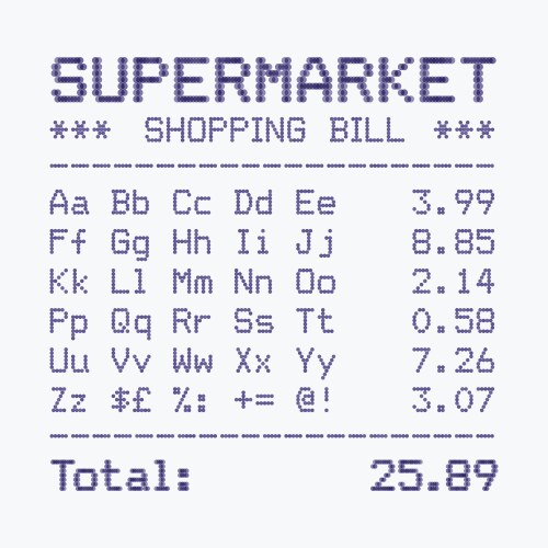 Bill Receipt Supermarket Vector Images (over 2,900)