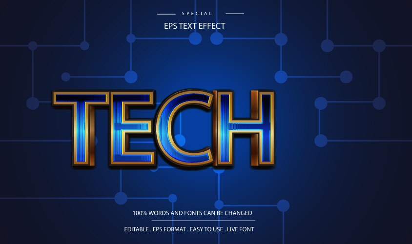 Cyber text effect editable hacker and security Vector Image