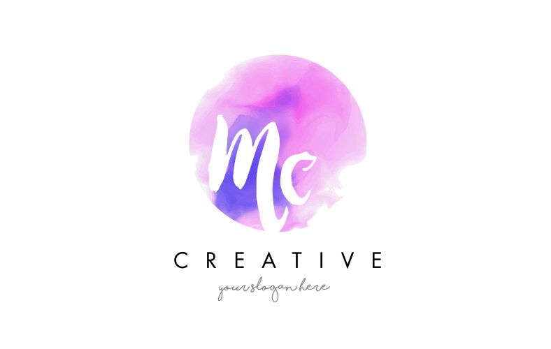 Mc logo letter design Royalty Free Vector Image