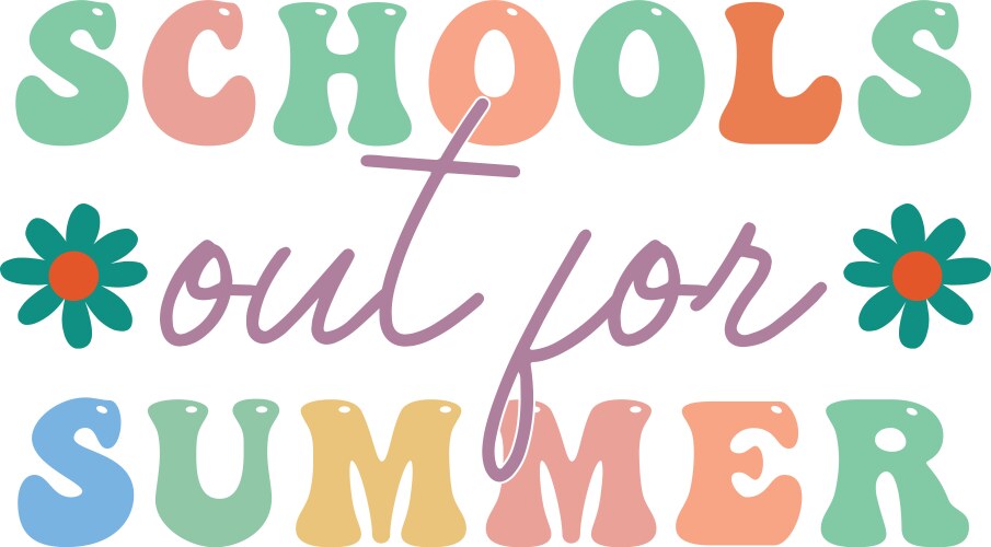 School out for summer svg Royalty Free Vector Image