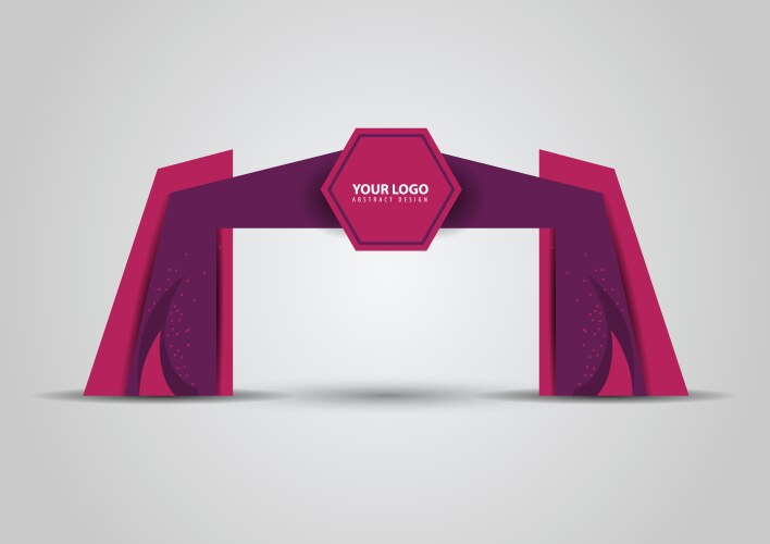 Exhibition stand gate entrance with for mock up Vector Image