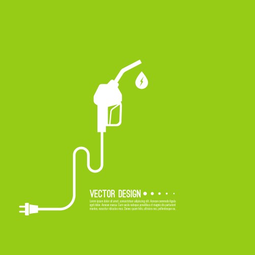 Gasoline pump nozzle sign Royalty Free Vector Image