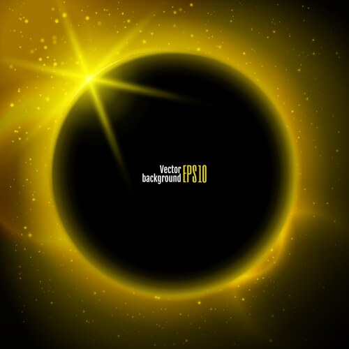 Phases of the total solar eclipse on dark Vector Image