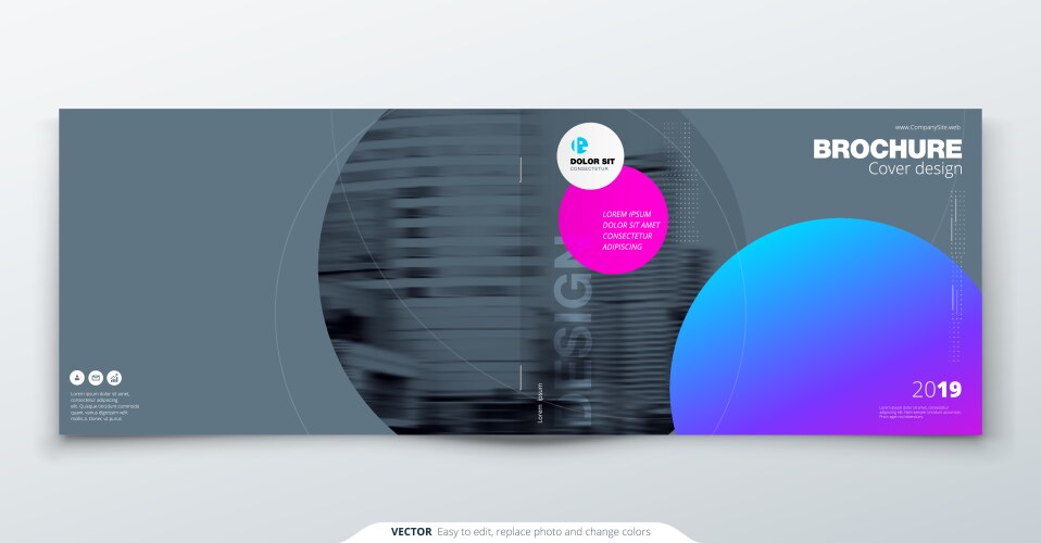 Horizontal brochure template layout design Vector Image