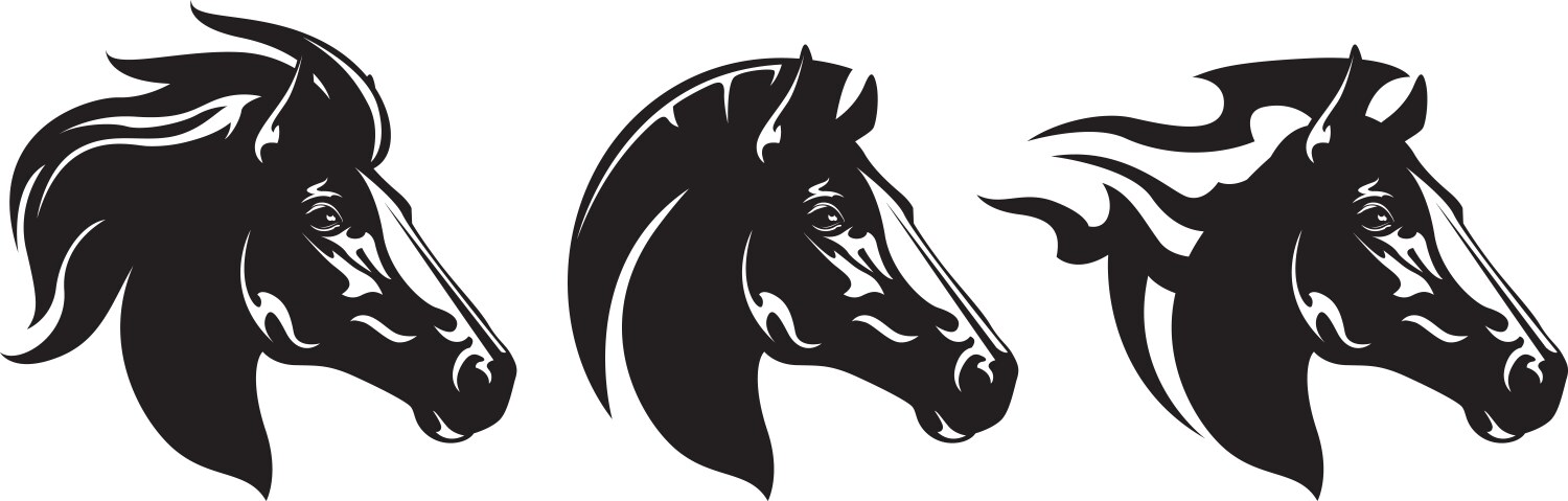 Simple Tribal Horse Head Horse Silhouette SVG Clipart Cowboy Western