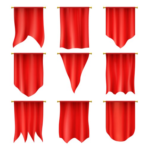 Medieval royal banner classical victorian flags Vector Image