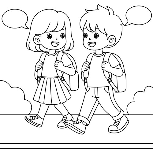 School Bag Coloring Pages Vector Images (over 530)