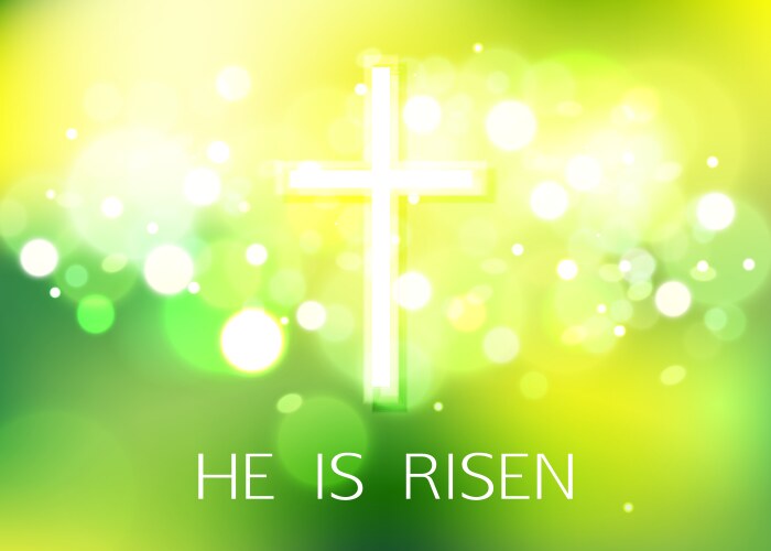 He is risen christian easter theme background Vector Image