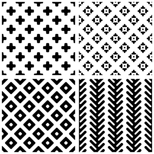 Seamless pattern monochrome organic shapes Vector Image