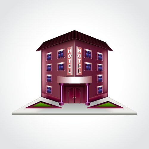 Western hotel building wild west facade exterior Vector Image