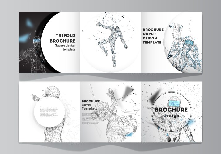 Layout of two a4 format cover mockups Royalty Free Vector