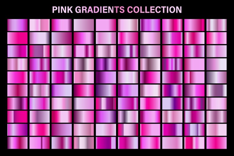 Pink rose gradients collection for fashion design Vector Image